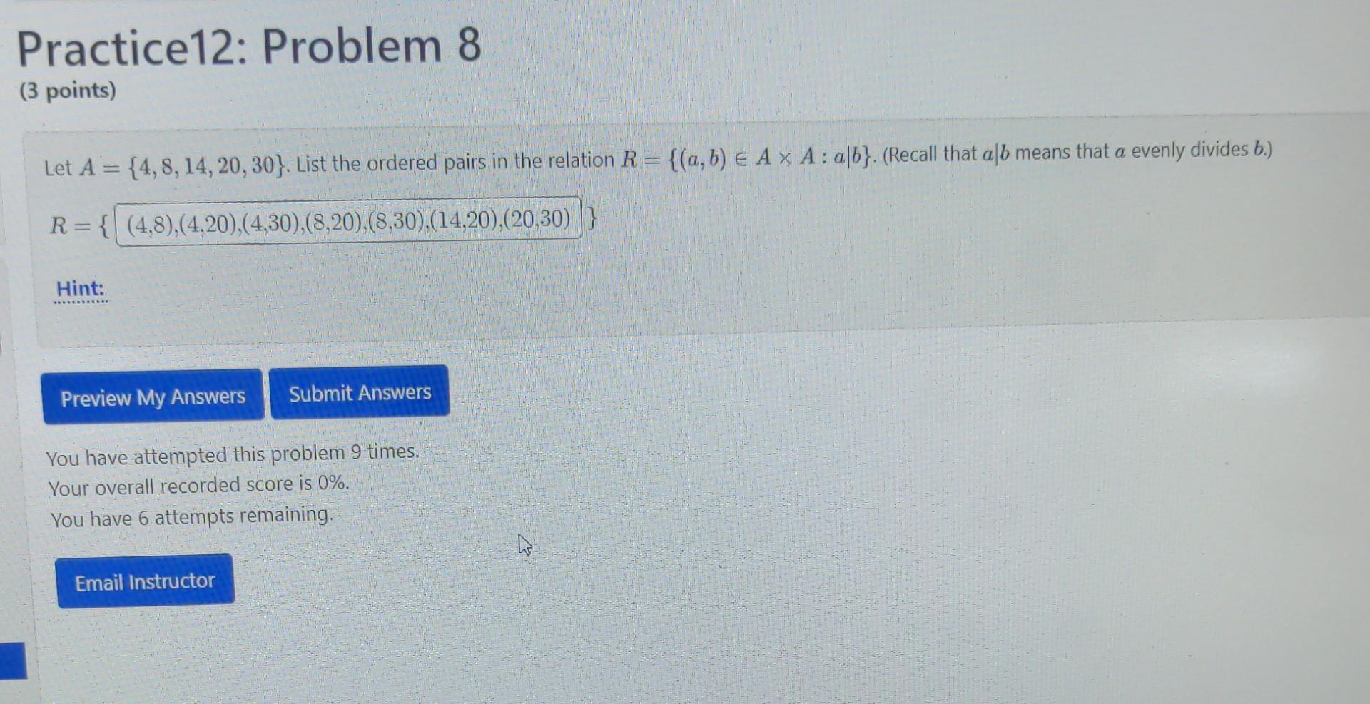 Solved Practice 12: Problem 8 (3 points) Let | Chegg.com