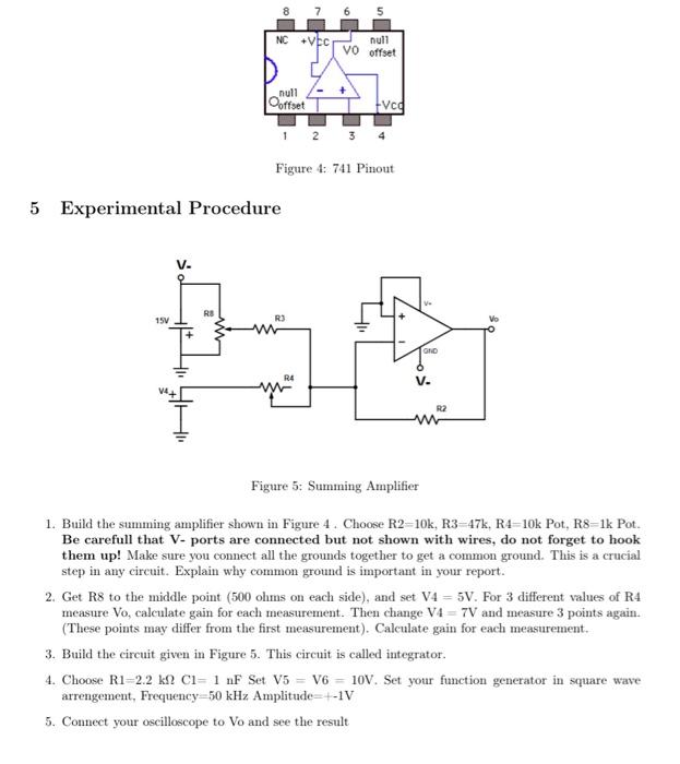 Solved 6 NC -VEC null VO offset null Ooffset +Vcd 1 2 34 | Chegg.com