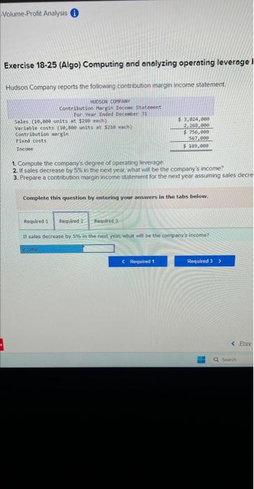 Solved Exercise 18-25 (Algo) Computing and analyzing | Chegg.com
