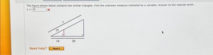 Solved The figure shown below contains two similar | Chegg.com