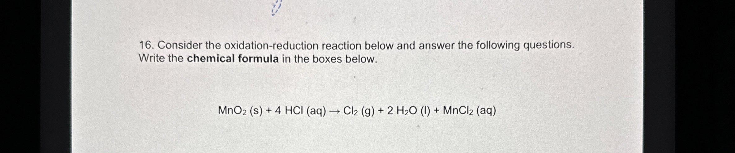 Solved Consider the oxidation-reduction reaction below and | Chegg.com