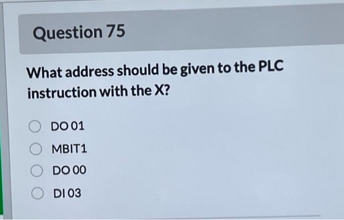Solved What address should be given to the PLC instruction | Chegg.com