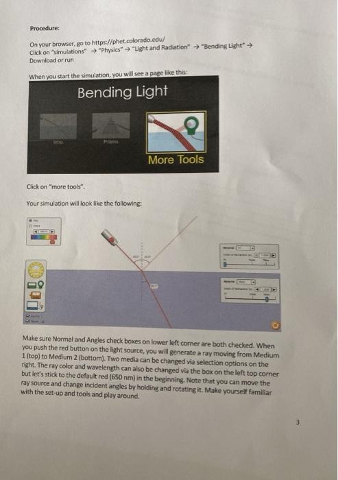 Solved Refraction and Reflection: Phet Lab Introduction: As | Chegg.com