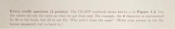 Solved Extra credit question ( 2 points): The CS:APP | Chegg.com