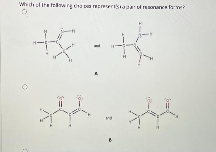 Solved Which of the following choices represent(s) a pair of | Chegg.com