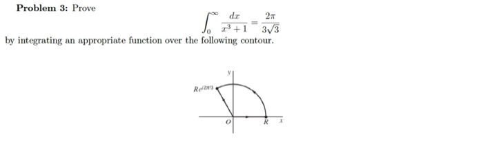 Solved Problem 3: Prove dar 27 3+1 3V3 by integrating an | Chegg.com