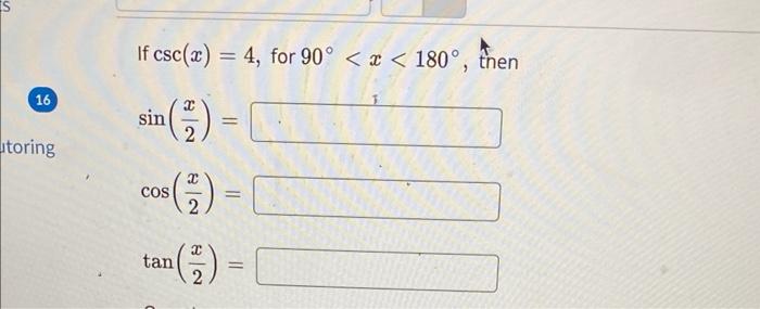 Solved If sinx=31,x in quadrant I, then find (without | Chegg.com
