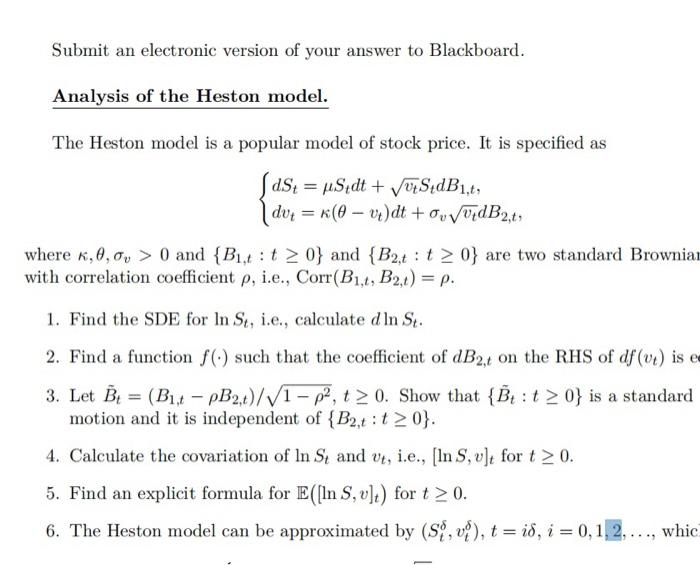 Solved Submit an electronic version of your answer to | Chegg.com