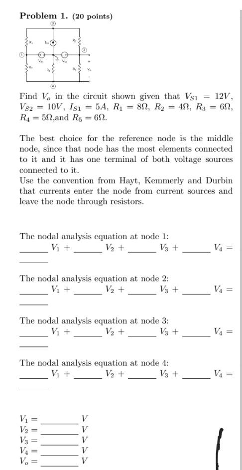 Solved Problem 1 10 Points Find Io In The Cir 