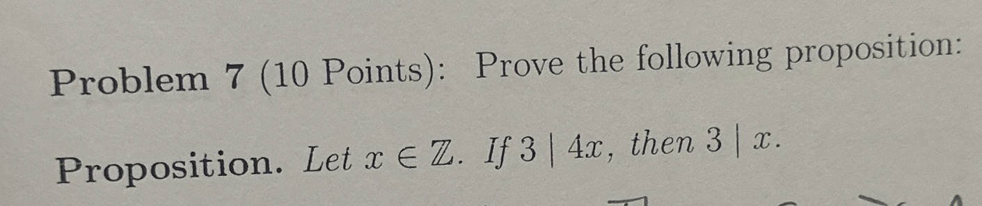 Solved Problem 7 (10 ﻿Points): Prove the following | Chegg.com
