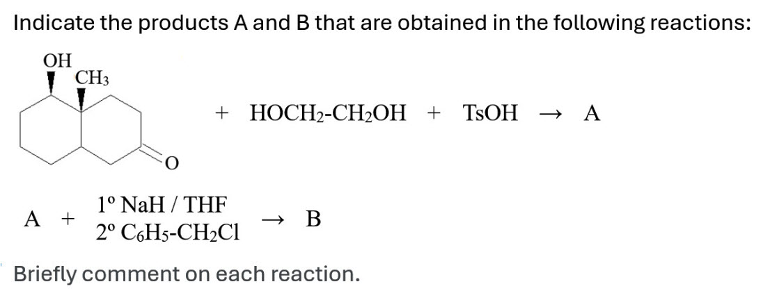 Solved Indicate the products A and B that are obtained in | Chegg.com
