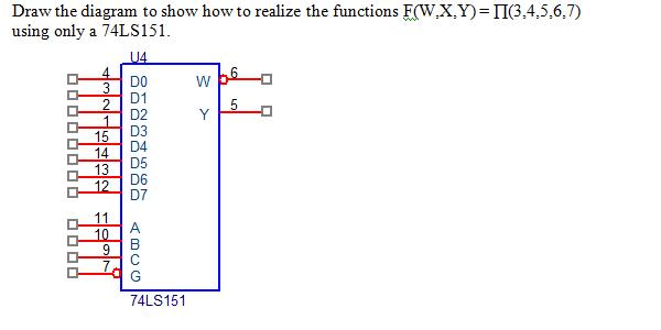 Draw the diagram to show how to realize the functions | Chegg.com