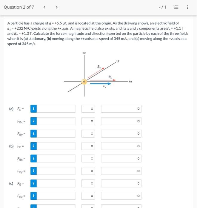 Solved A particle has a charge of q=+5.5μC and is located at | Chegg.com