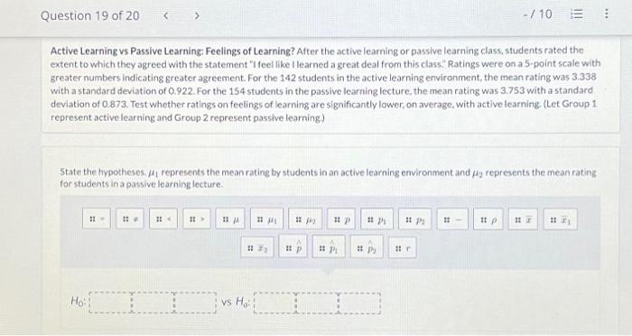 Solved Active Learning vs Passive Learning: Feelings of | Chegg.com