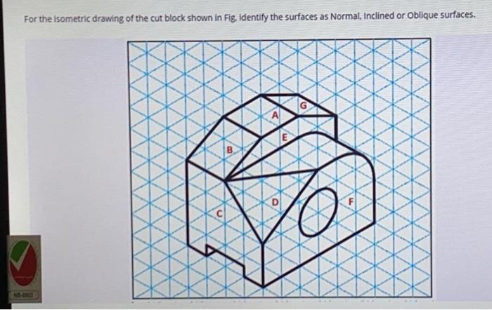 Solved For the isometric drawing of the cut block shown in | Chegg.com