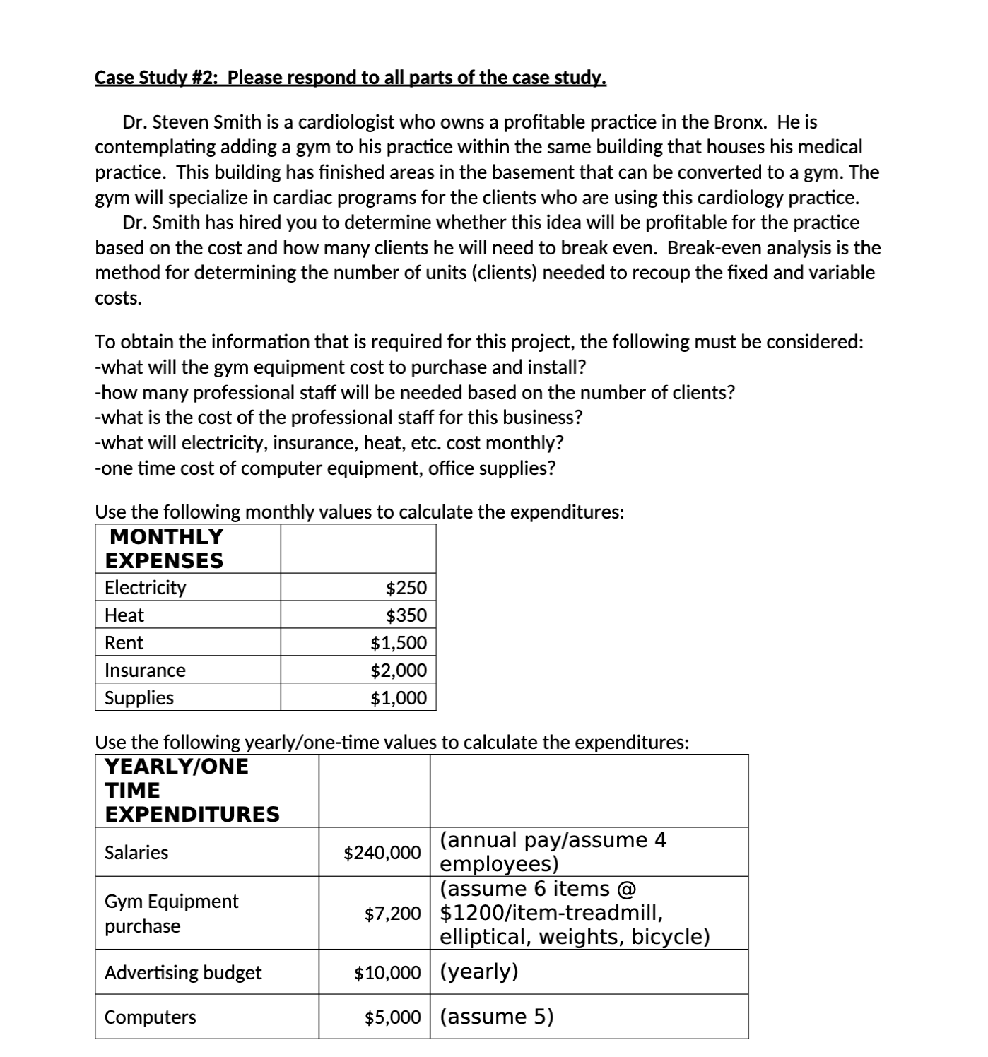 Solved Include the following in a spreadsheet | Chegg.com