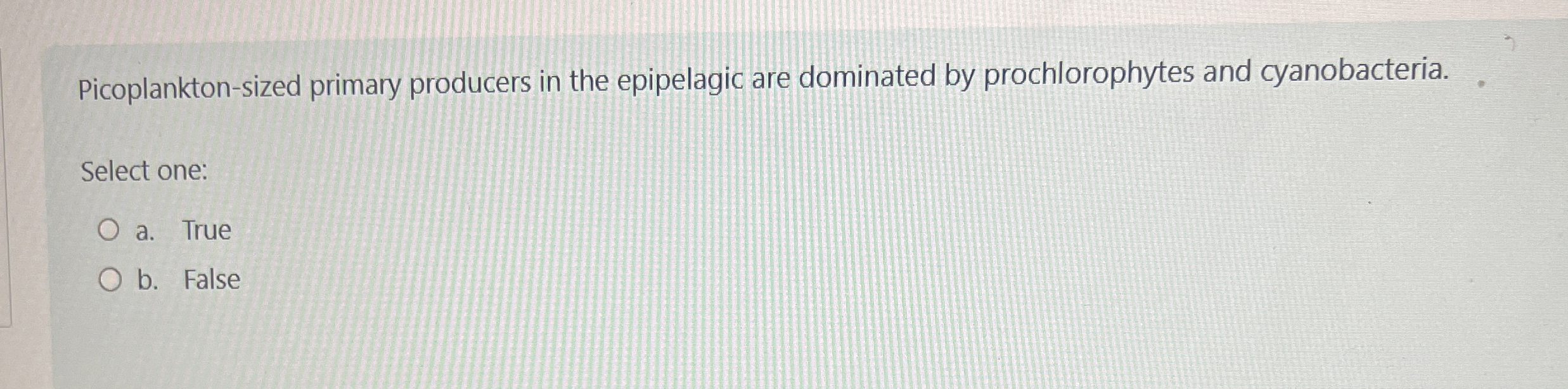 Solved Picoplankton-sized primary producers in the | Chegg.com