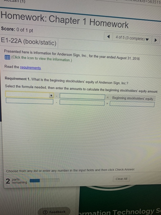 Solved 563511 Homework: Chapter 1 Homework Score: 0 of 1 pt | Chegg.com