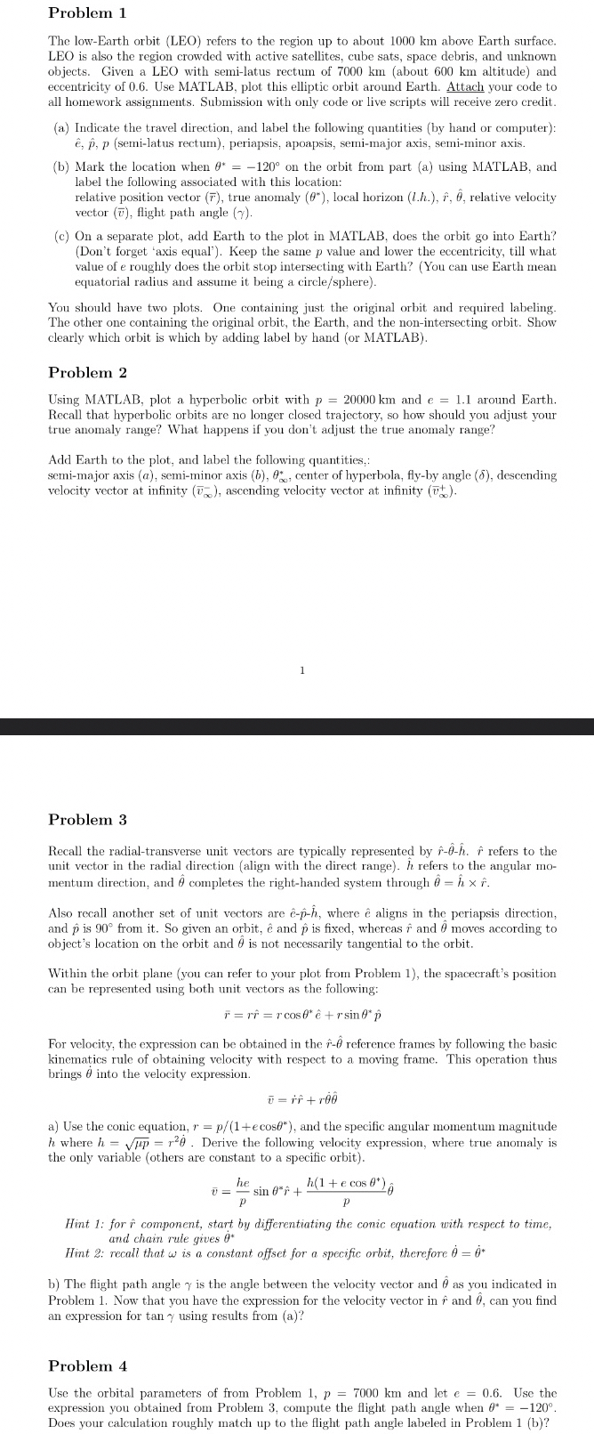 Solved Problem 3Recall the radial-transverse unit vectors | Chegg.com