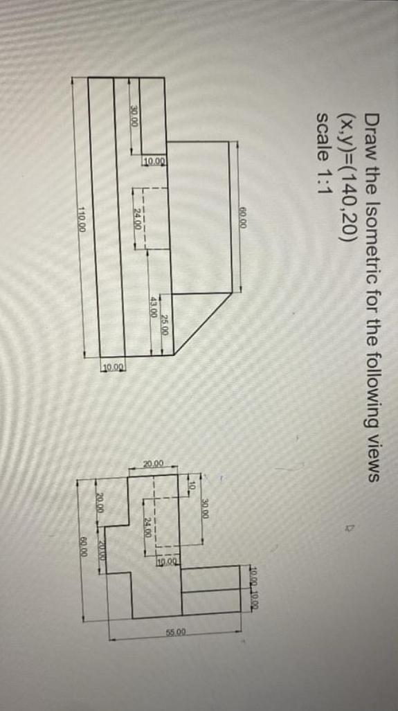Solved Draw the Isometric for the following views | Chegg.com