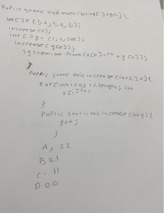 Solved Public Static Void Main Cstring [ Jagrs { Int[] X