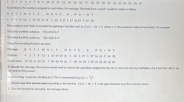 Solved Coded Messages: Cryptography is a study of coding and | Chegg.com