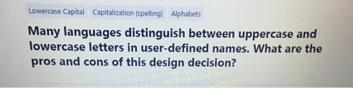 Solved Lowercase Capital Capitalization (spelling) Alphabets | Chegg.com