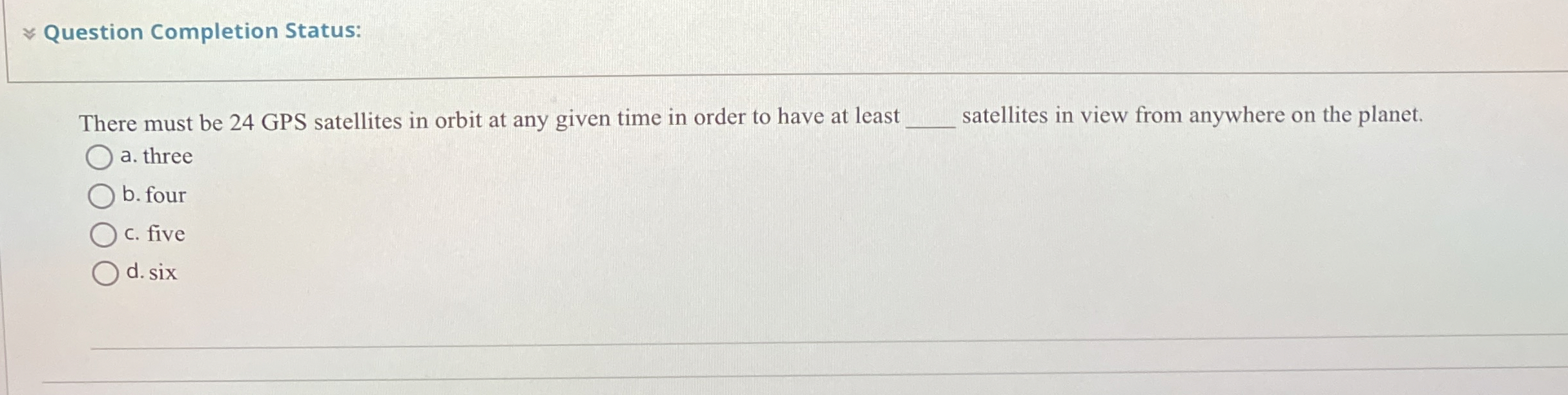 Solved Question Completion Status:There must be 24 ﻿GPS | Chegg.com