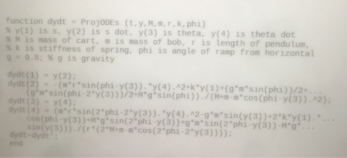 Solved Implement the equations of the system to demonstrate | Chegg.com