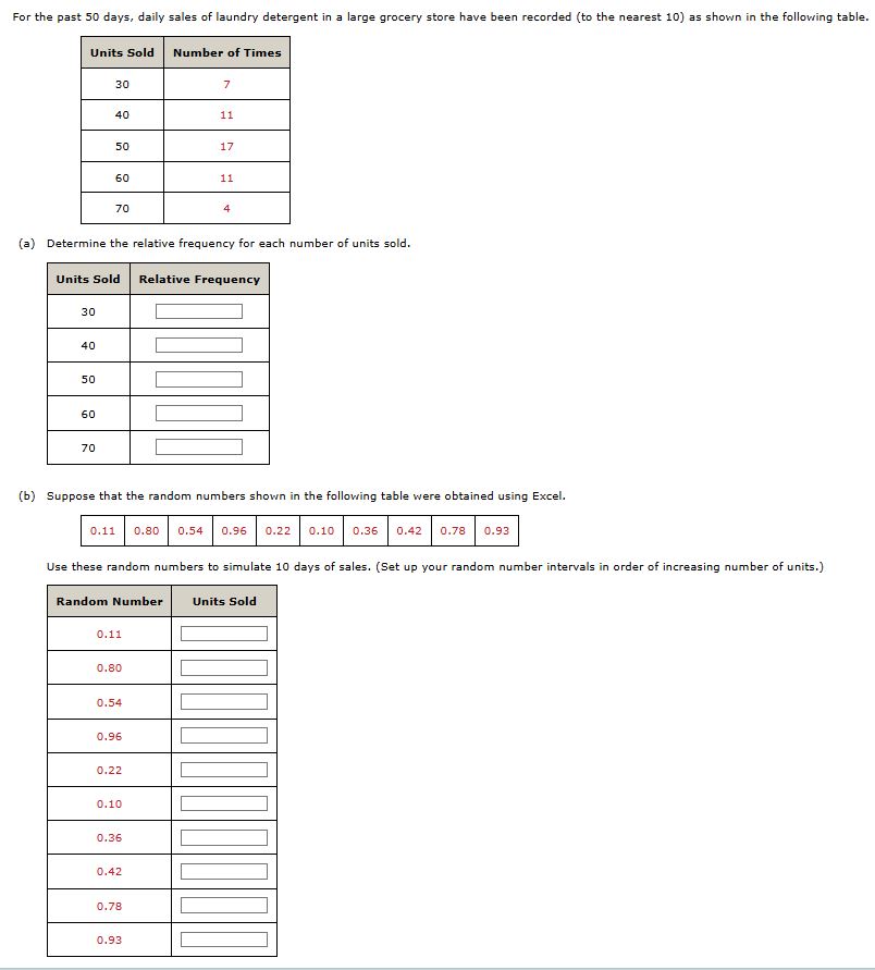 Solved Q28. ﻿For the past 50 ﻿days, daily sales of laundry | Chegg.com