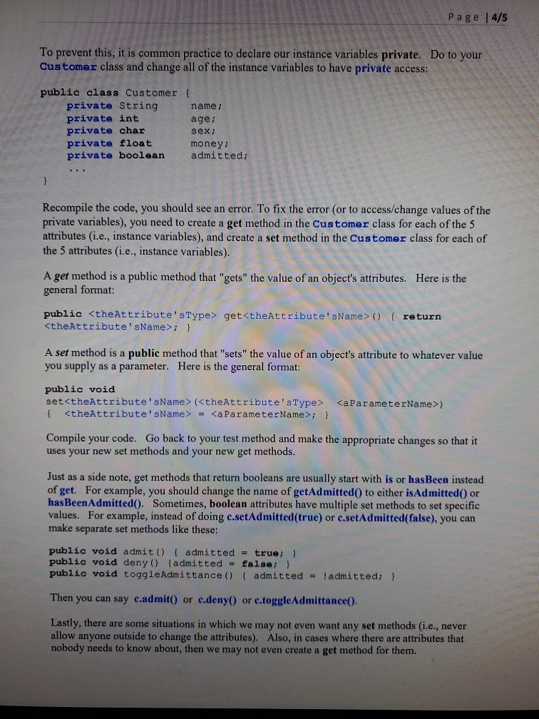 Solved Page 1/5 ECE25100 Object Oriented Programming Lab 4: | Chegg.com