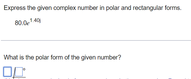 Express the given complex number in polar and | Chegg.com