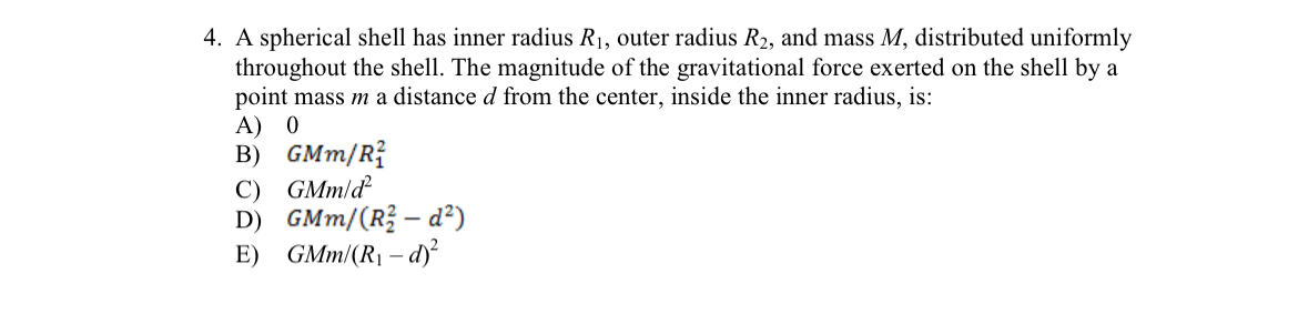 Solved A spherical shell has inner radius R1, ﻿outer radius | Chegg.com
