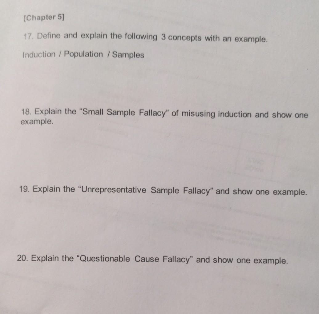 Solved [Chapter 5] 17. Define and explain the following 3 | Chegg.com