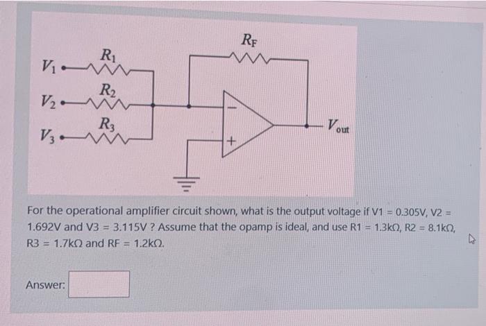 Solved For this problem, you may assume that the operational | Chegg.com