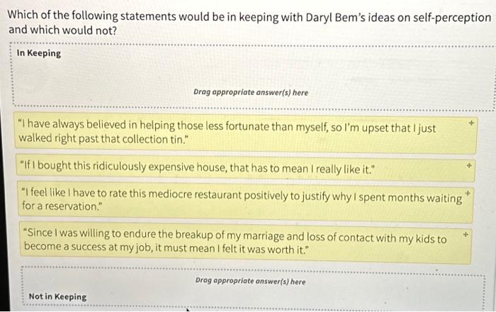 Solved Which of the following statements would be in keeping | Chegg.com