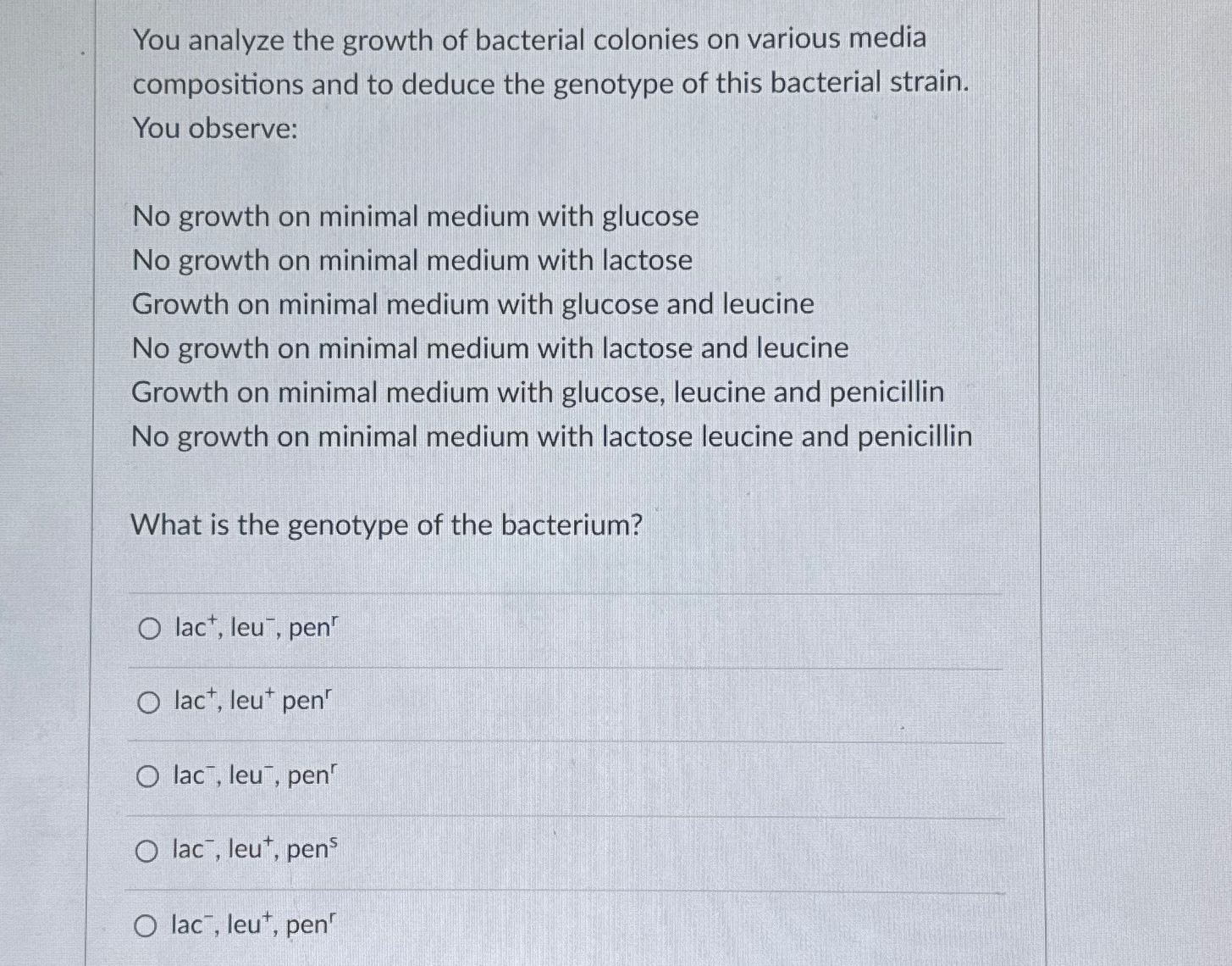 Solved You analyze the growth of bacterial colonies on | Chegg.com
