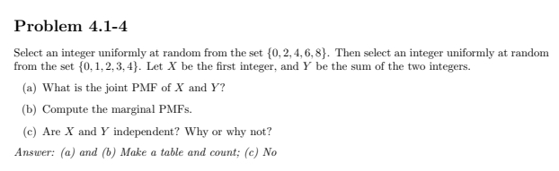 Solved Problem 4.1-4Select an integer uniformly at random | Chegg.com