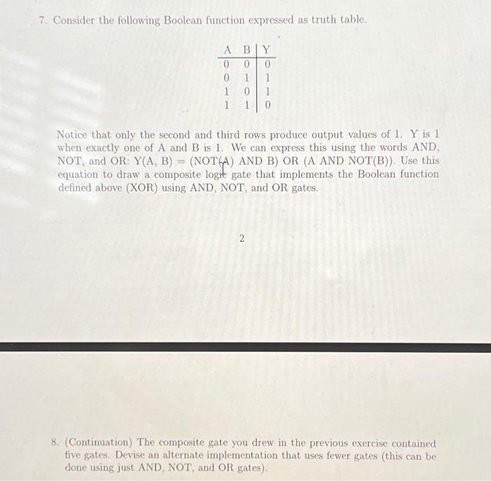 Solved 7 Consider The Following Boolean Function Expressed 0452