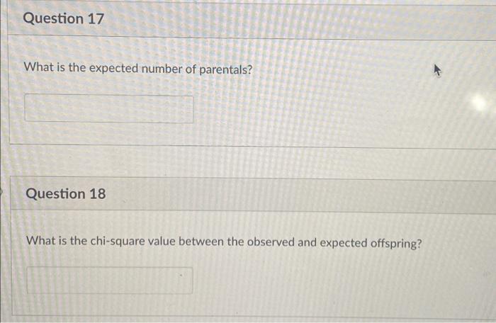 Solved need 17 & 18Question 17 What is the expected number | Chegg.com