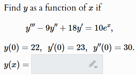 Solved Find y as ﻿a function | Chegg.com