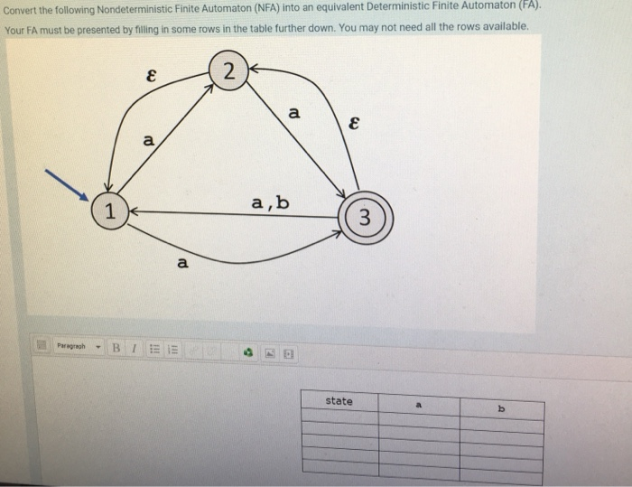 Solved Convert the following Nondeterministic Finite | Chegg.com