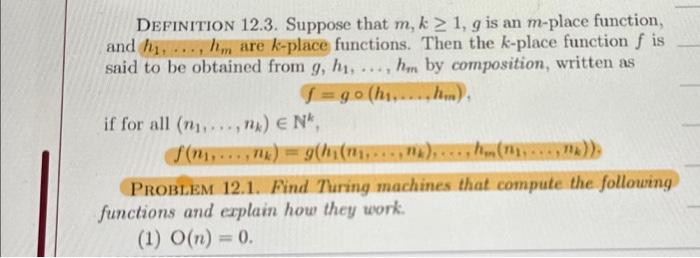 Solved Q1: (3 marks) Consider the list of Turing Computable | Chegg.com