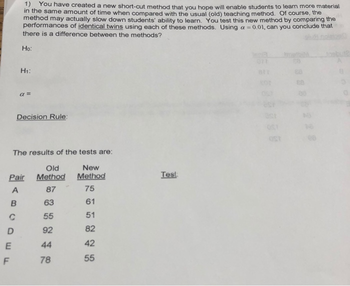 Solved 7) You have created a new short-cut method that you | Chegg.com