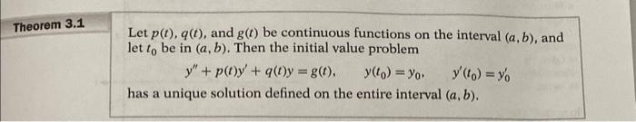 Solved For each initial value problem, determine the largest | Chegg.com
