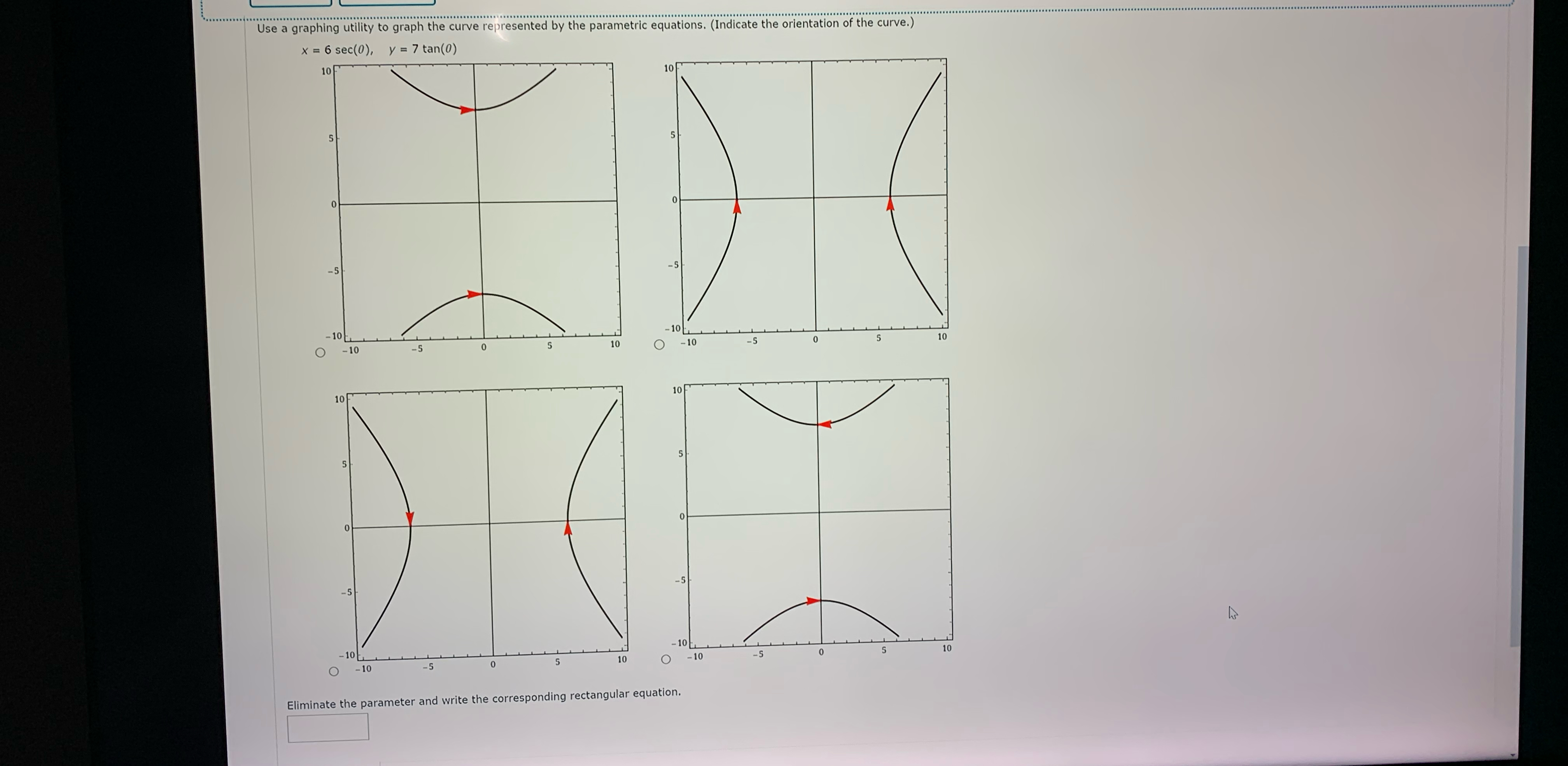 Solved Use a graphing utility to graph the curve represented | Chegg.com