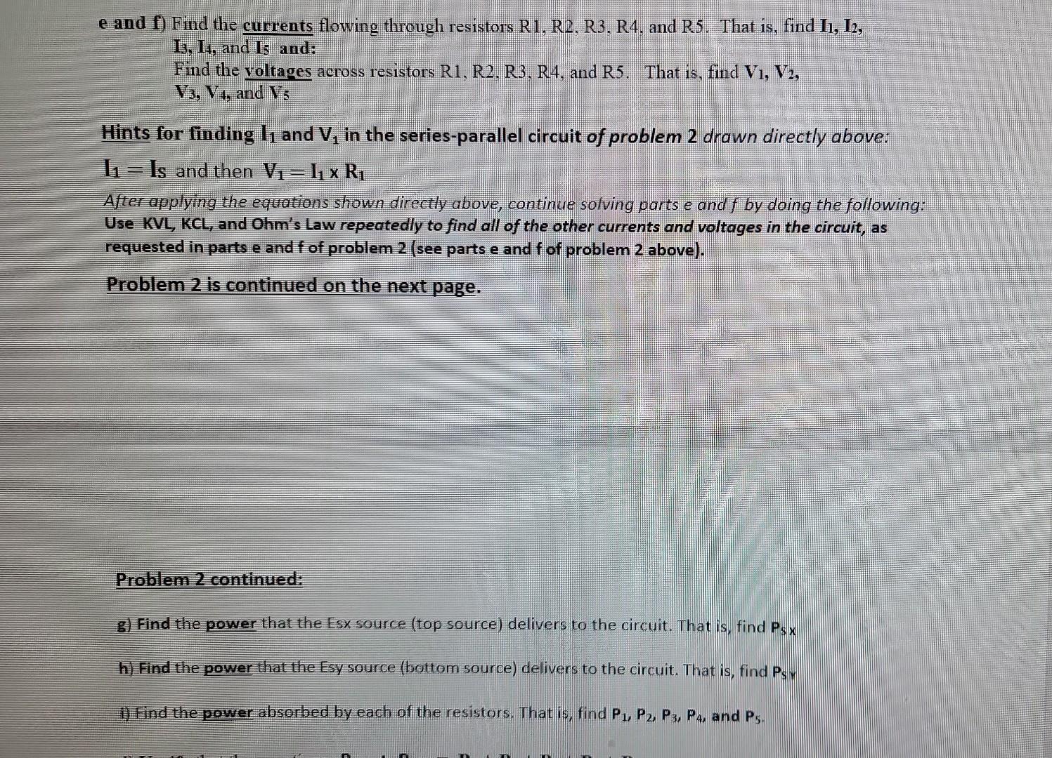 Solved 2) Given the Series-Parallel circuit with two voltage | Chegg.com