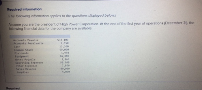 Solved Assume you are the president of High Power | Chegg.com