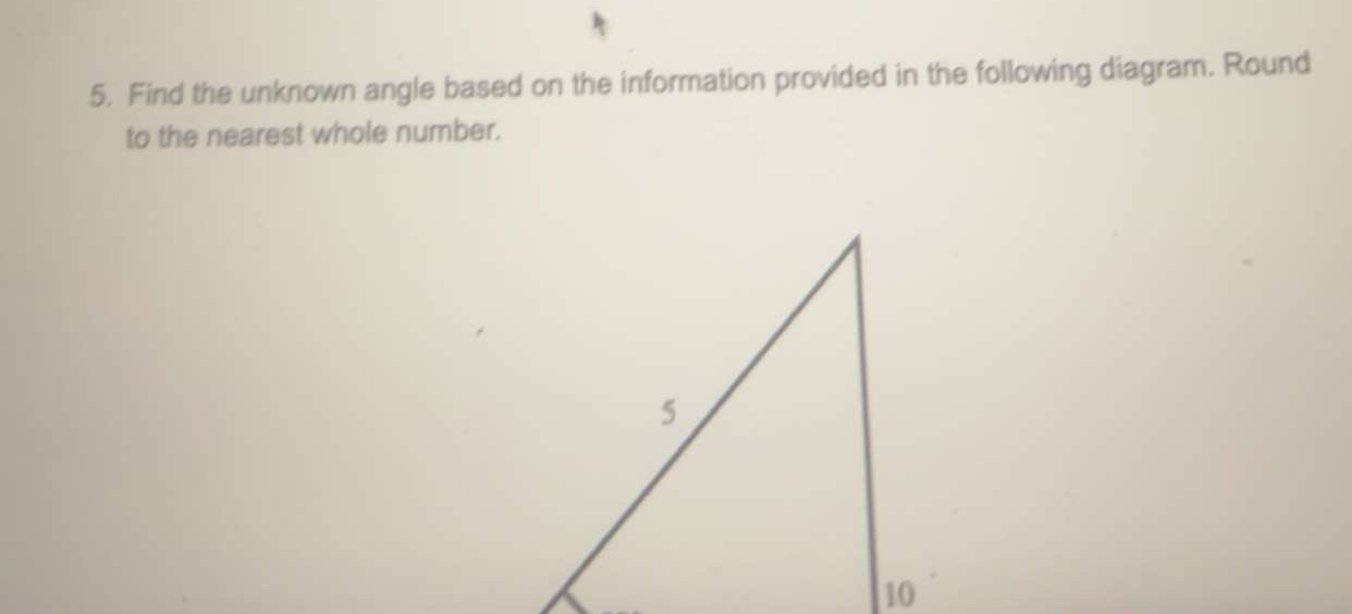 Find the unknown angle based on the information | Chegg.com