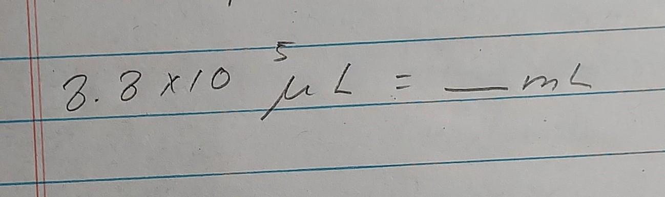 Solved 8.8×105μL=−mL | Chegg.com